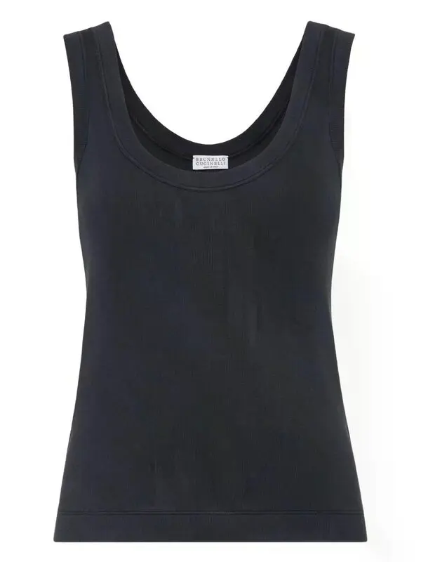 Brunello Cucinelli Ribbed Tank Top - Blue