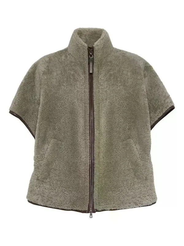 Brunello Cucinelli Monili Chain-detail Shearling Jacket