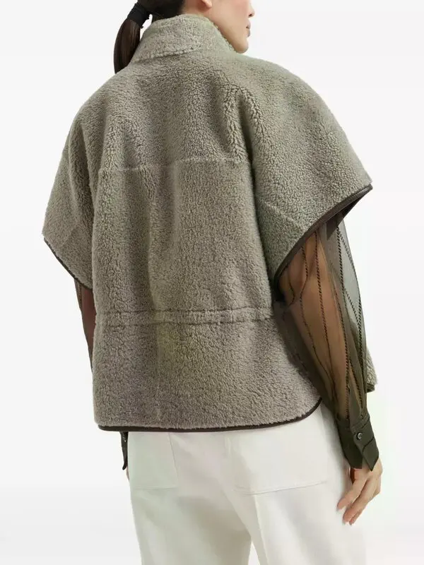 Brunello Cucinelli Monili Chain-detail Shearling Jacket