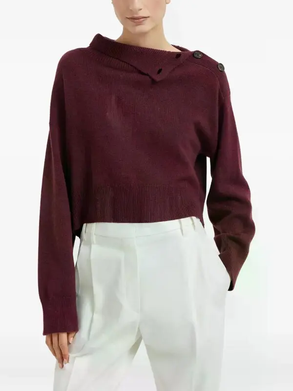 Brunello Cucinelli Cashmere Sweater With Button Detail