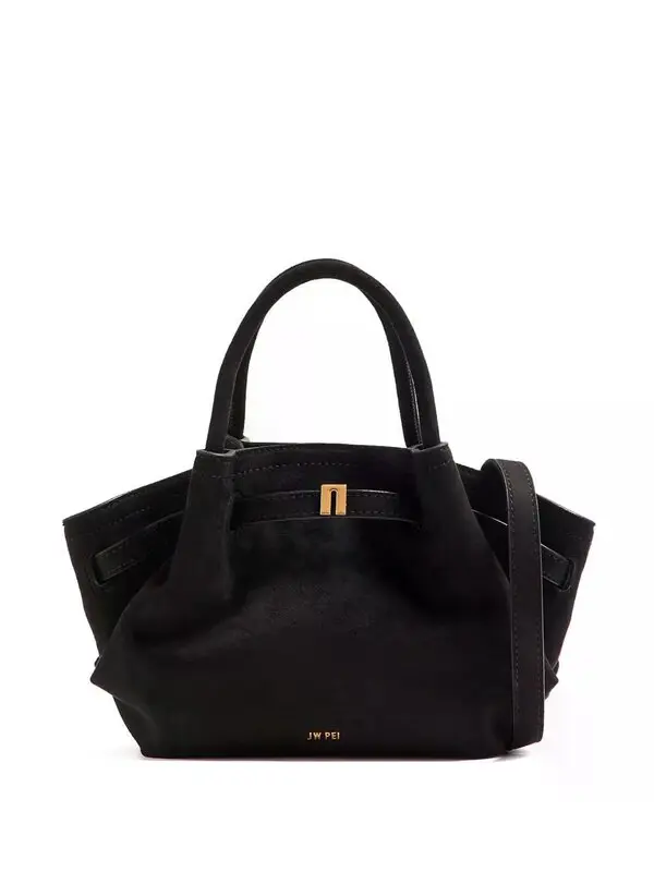 Jw Pei Hana Slouchy Suede Shoulder Bag - Black