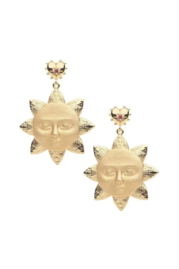 JANE WIN Sun Earrings - Pink
