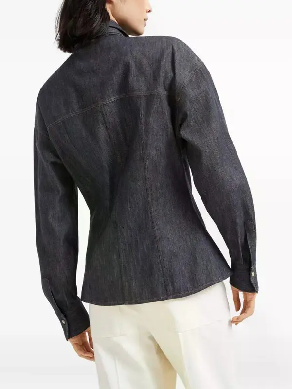 Brunello Cucinelli Pussy-bow Shirt - Blue
