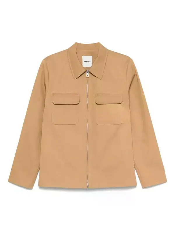 Sandro Cotton Long-sleeve Overshirt