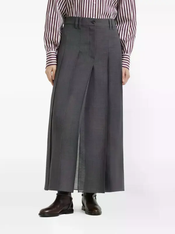 Brunello Cucinelli Pleated Maxi Skirt