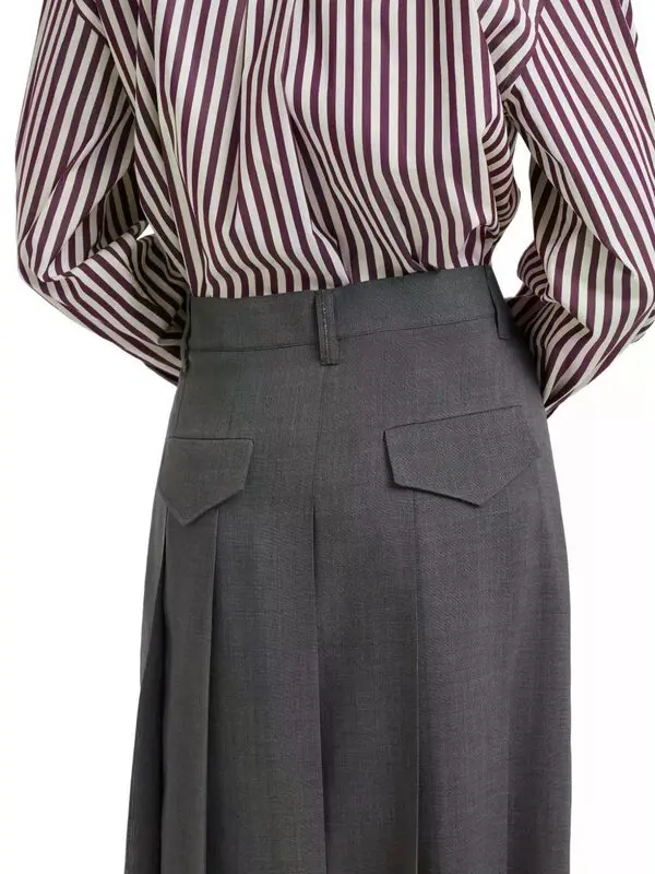Brunello Cucinelli Pleated Maxi Skirt