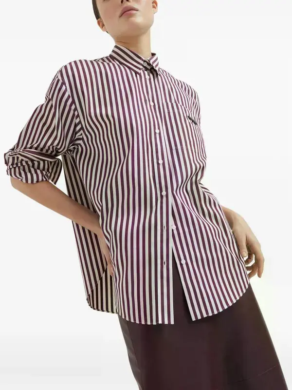 Brunello Cucinelli Striped Shirt - Red