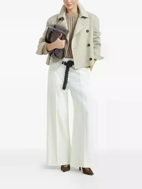 Brunello Cucinelli - Cotton Flared Trousers