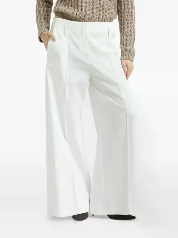 Brunello Cucinelli - Cotton Flared Trousers