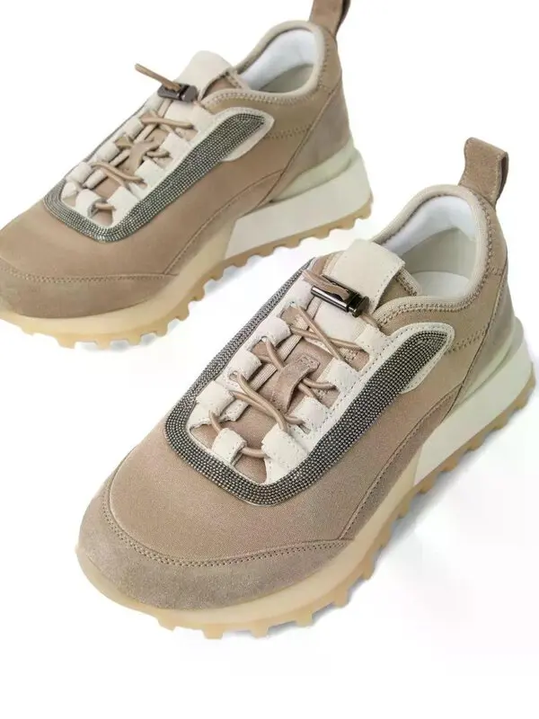 Brunello Cucinelli Suede Sneakers - Neutrals