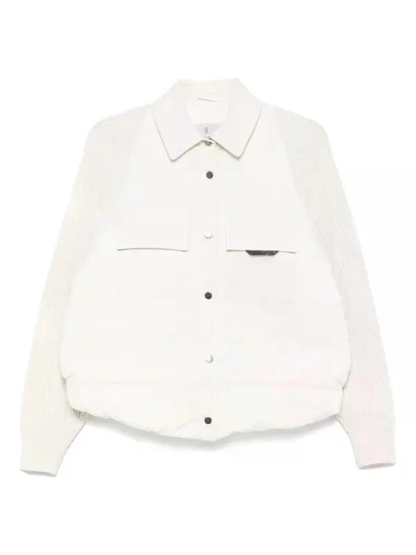 Brunello Cucinelli Panelled Jacket - White
