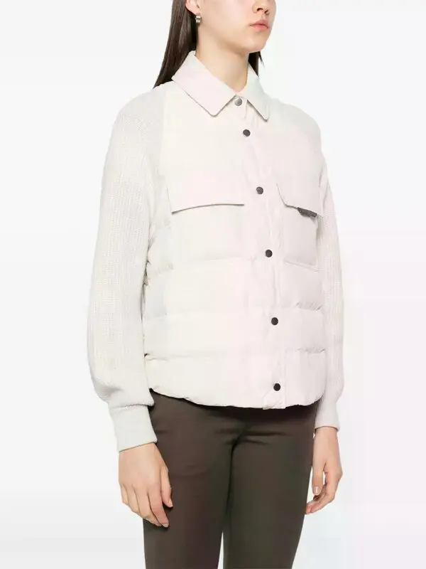 Brunello Cucinelli Panelled Jacket - White