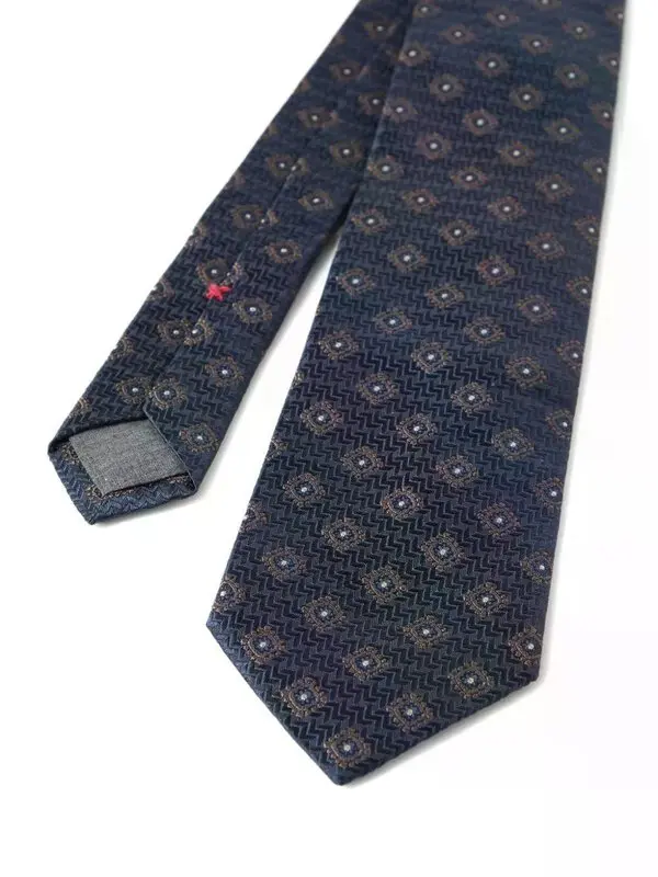 Brunello Cucinelli Patterned-jacquard Tie - Blue