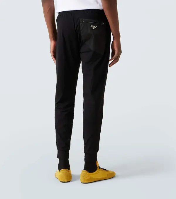 Prada Technical Cotton-blend Slim Pants
