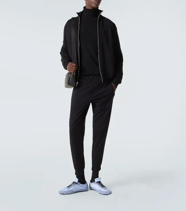 Prada Technical Cotton-blend Slim Pants