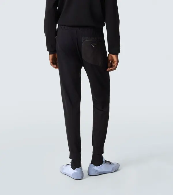 Prada Technical Cotton-blend Slim Pants