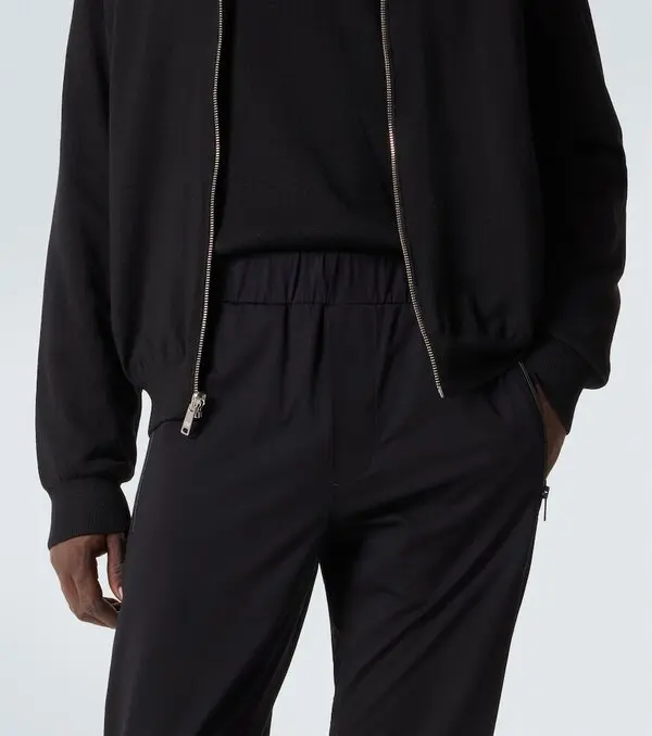 Prada Technical Cotton-blend Slim Pants
