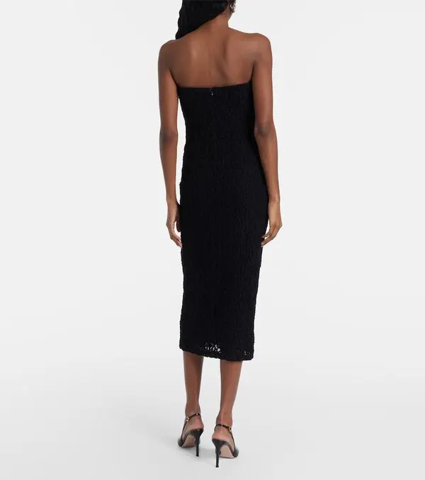 Max Mara Elegante Luciana Strapless Midi Dress