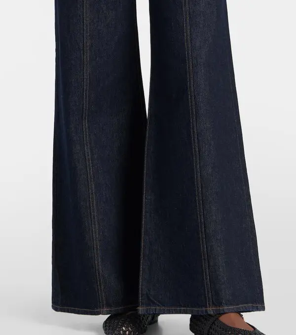 Ulla Johnson Bianca High-rise Wide-leg Jeans - Blue