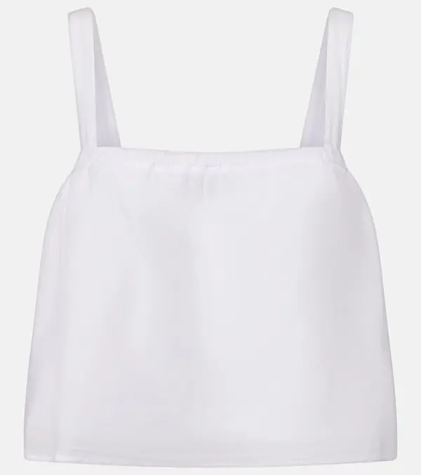 Velvet By Graham & Spencer Andrea Cotton And Silk Voile Top - White