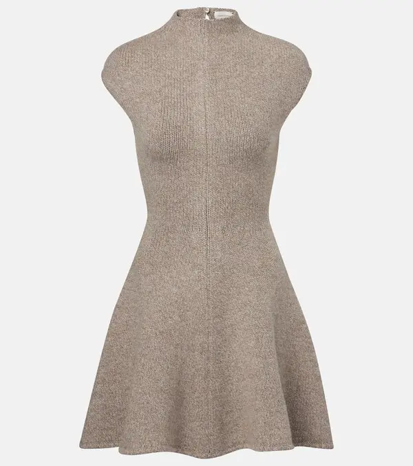 Magda Butrym Cashmere-blend Minidress - Beige