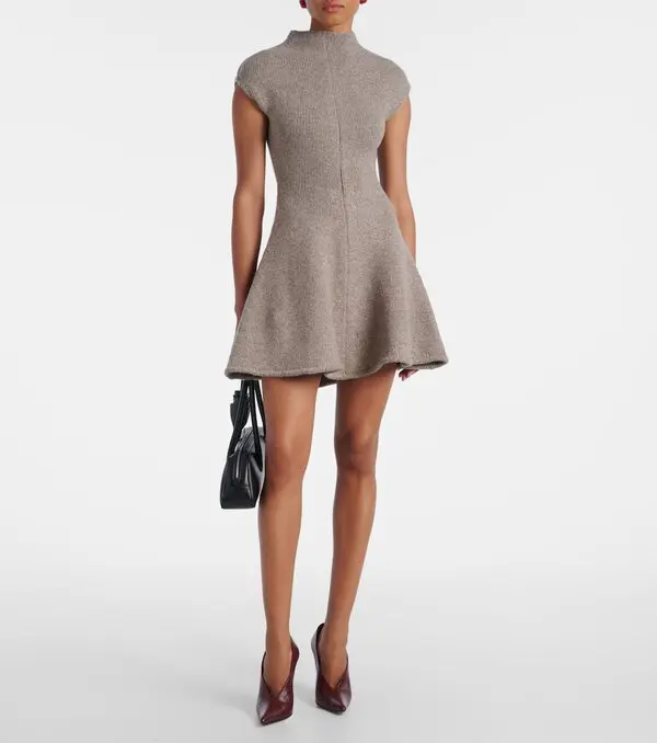 Magda Butrym Cashmere-blend Minidress - Beige