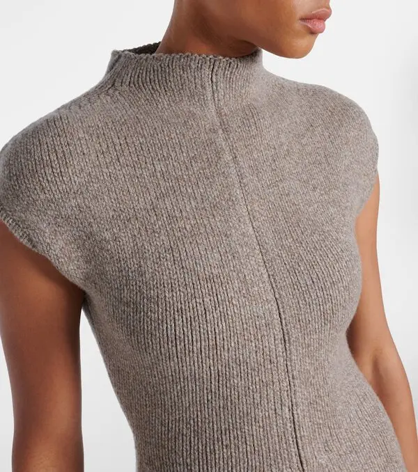 Magda Butrym Cashmere-blend Minidress - Beige