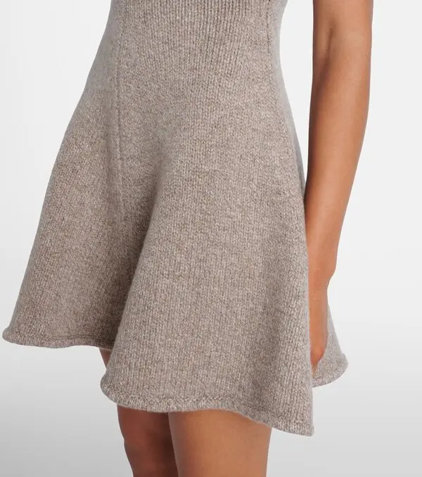 Magda Butrym Cashmere-blend Minidress - Beige