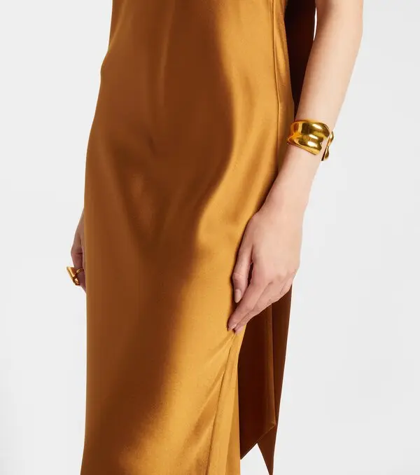 Galvan Sienna Halterneck Gown - Brown