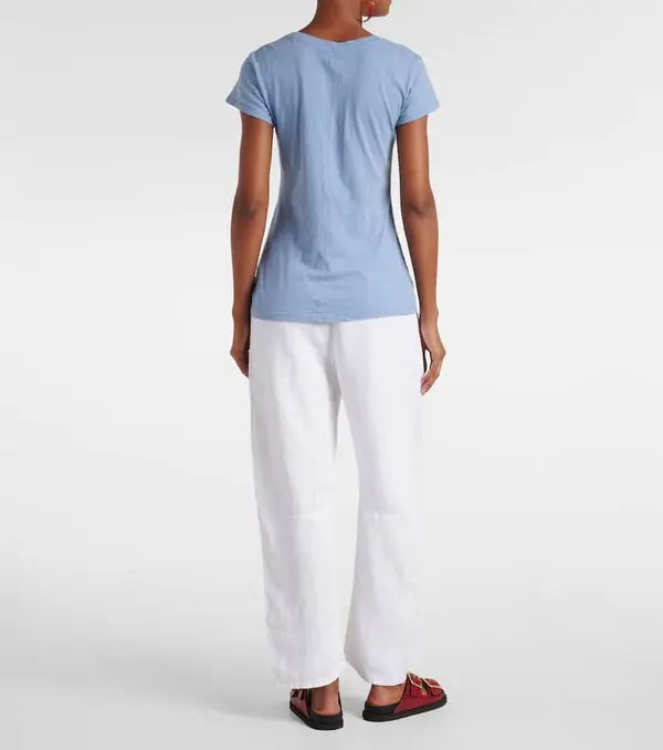Velvet By Graham & Spencer Odelia Cotton T-shirt - Blue