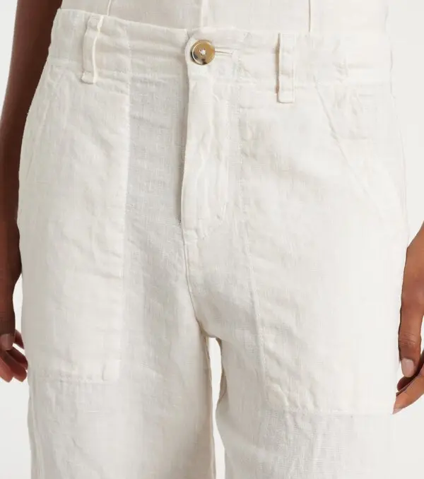 Velvet By Graham & Spencer Issa Linen Barrel-leg Pants