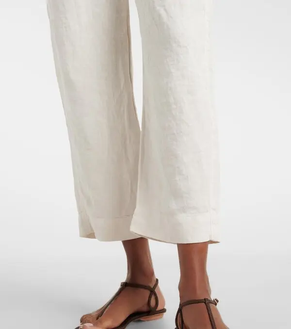Velvet By Graham & Spencer Issa Linen Barrel-leg Pants