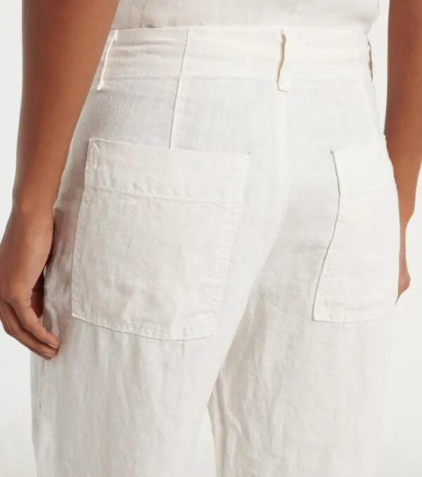 Velvet By Graham & Spencer Issa Linen Barrel-leg Pants