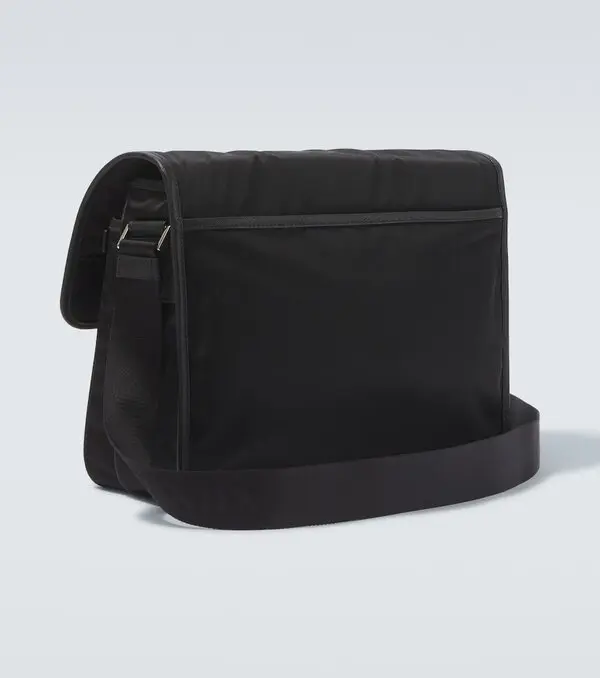 Prada Re-nylon Leather-trimmed Messenger Bag - Black