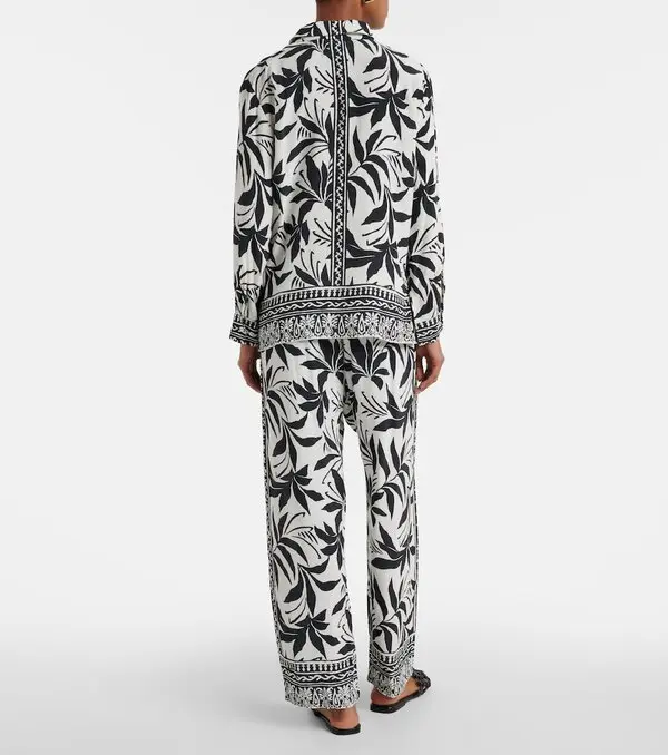 Velvet By Graham & Spencer Claudia Printed Palazzo Pants - Black