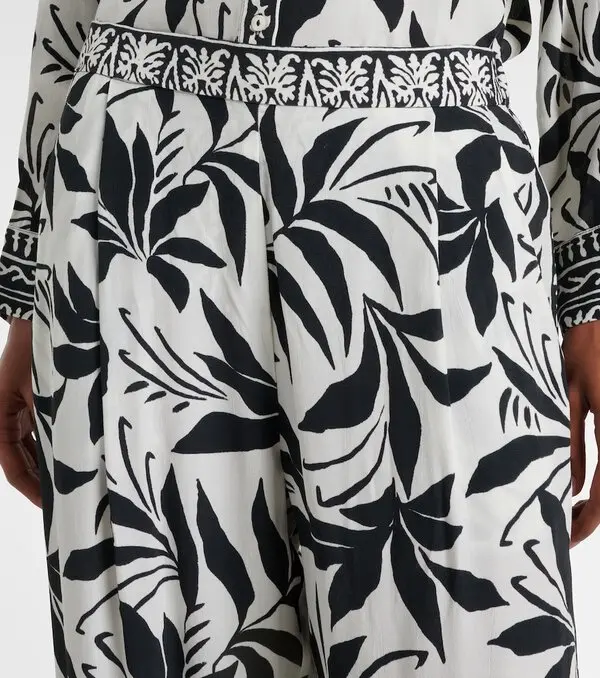 Velvet By Graham & Spencer Claudia Printed Palazzo Pants - Black