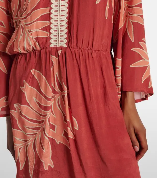 Velvet By Graham & Spencer Phoebe Embroidered Printed Mini Dress