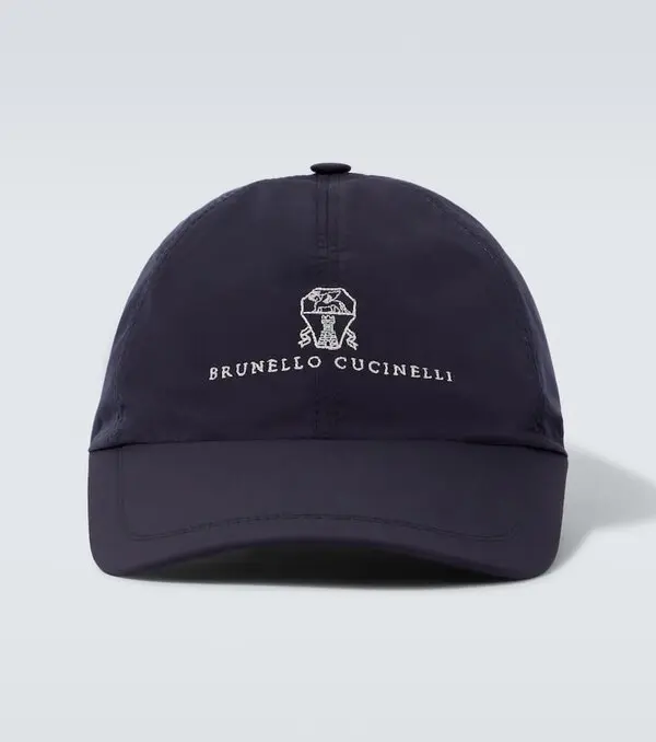 Brunello Cucinelli Logo Baseball Cap - Blue