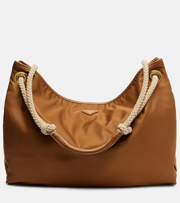 Prada Mariner Re-nylon Large Shoulder Bag - Brown