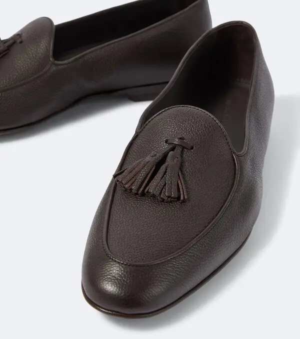 Manolo Blahnik Lennox Leather Loafers - Brown