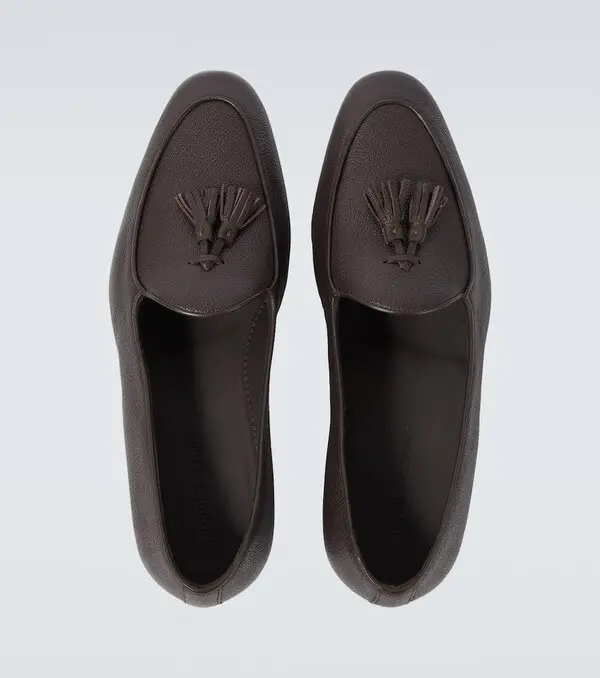 Manolo Blahnik Lennox Leather Loafers - Brown