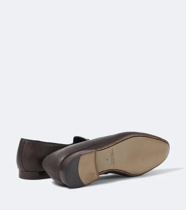 Manolo Blahnik Lennox Leather Loafers - Brown