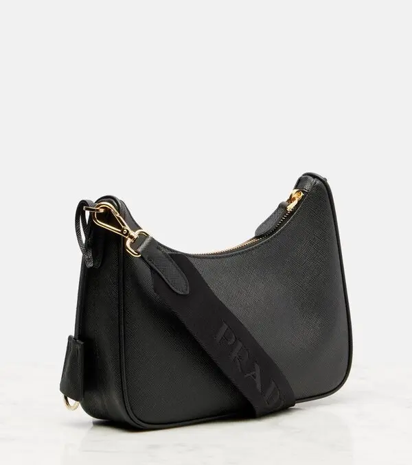 Prada Re-edition 2005 Leather Shoulder Bag - Black
