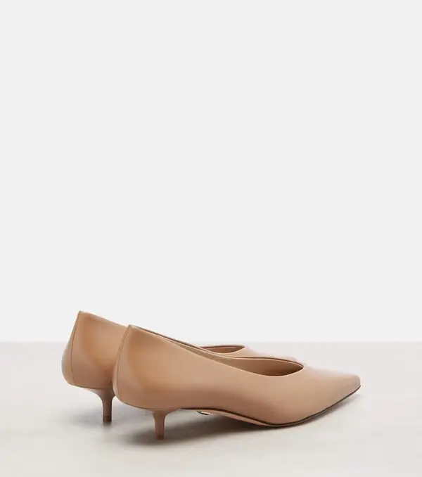 Max Mara Leather Kitten Pumps