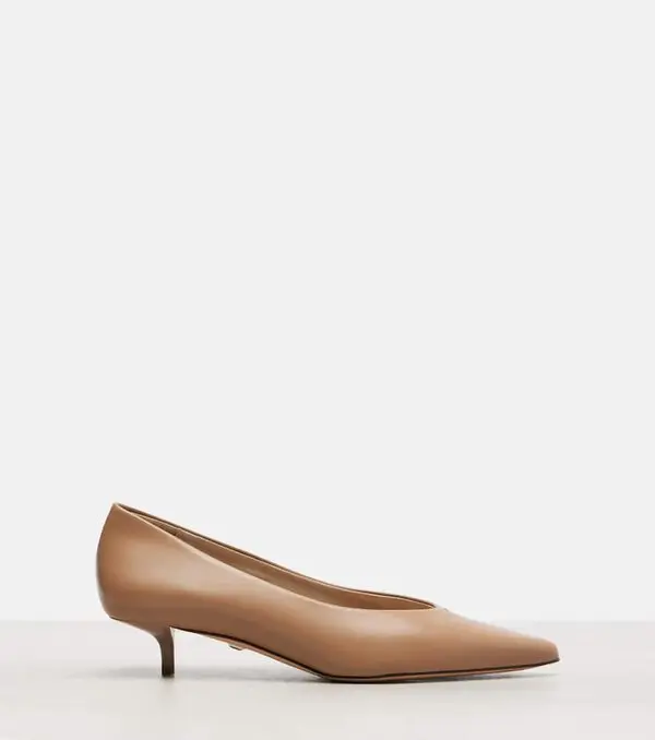 Max Mara Leather Kitten Pumps