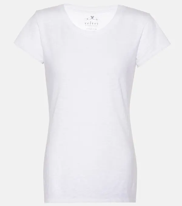 Velvet By Graham & Spencer Odelia Cotton T-shirt - White