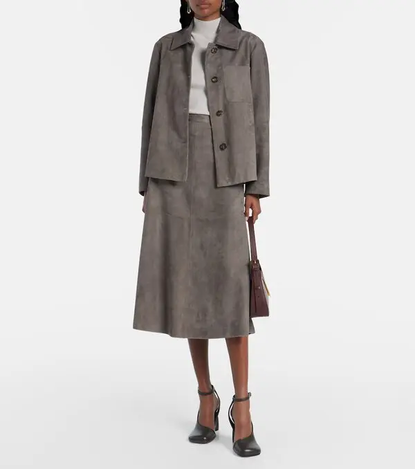 Max Mara Suede Overshirt - Grey