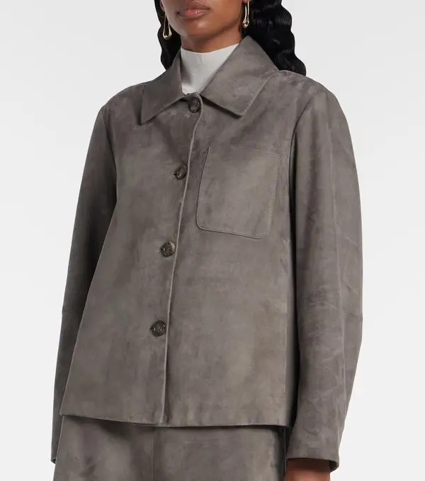 Max Mara Suede Overshirt - Grey
