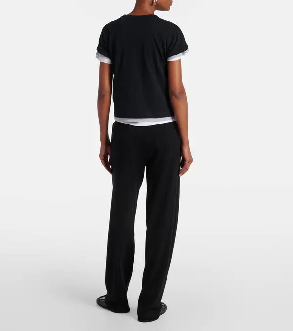 LESET Margo Set Of 3 Cotton Jersey T-shirts - Black