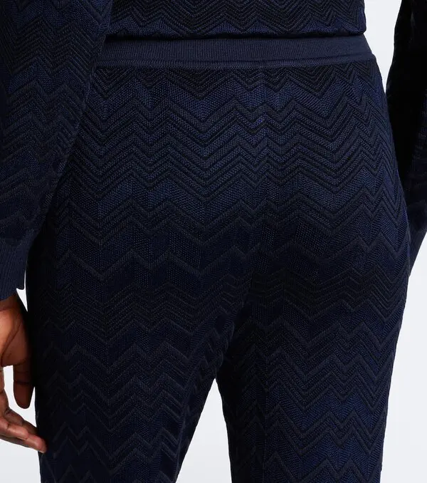 Missoni Zigzag High-rise Flared Pants - Blue